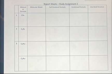 Solved Report Sheets - ﻿Study Assignment 3Report Sheets - | Chegg.com