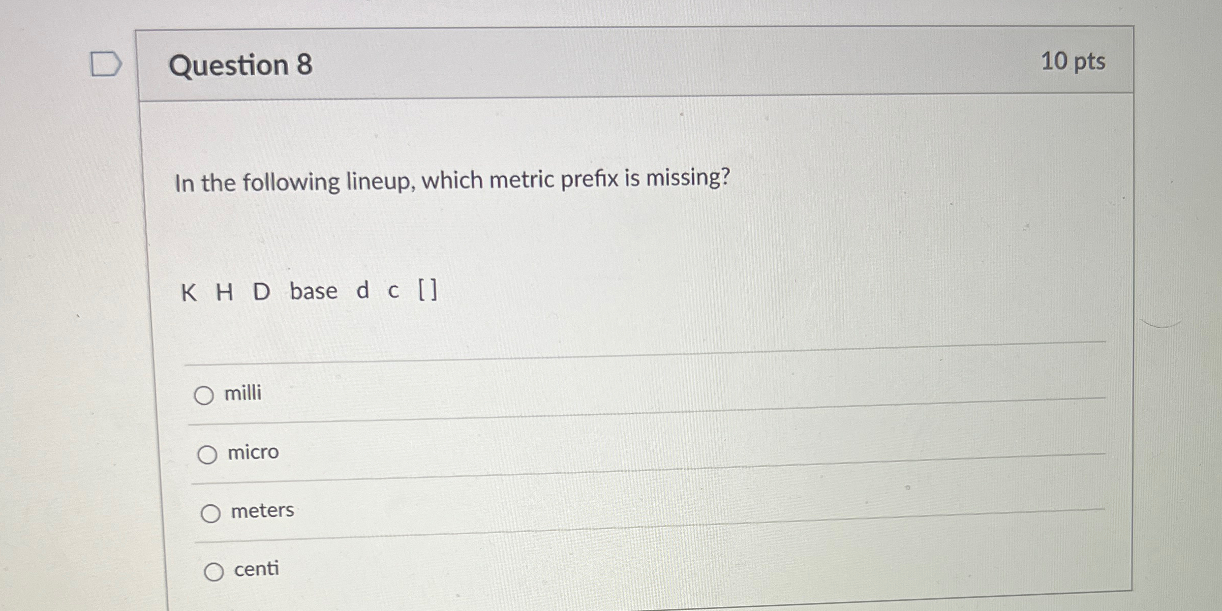 Solved Question 810 ﻿ptsIn the following lineup, which | Chegg.com