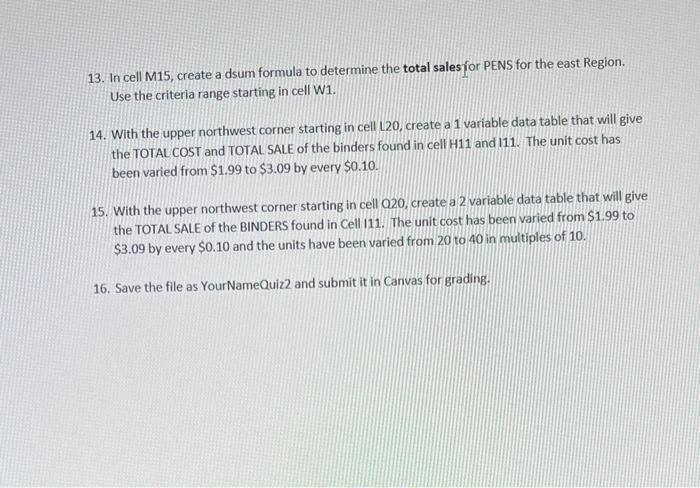 Solved 4. Name the following range of cells accordingly: | Chegg.com