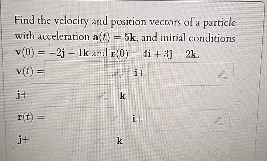 Solved Find the velocity and position vectors of a particle | Chegg.com
