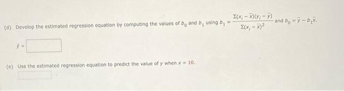 Solved Given are five observations for two variables, x and | Chegg.com