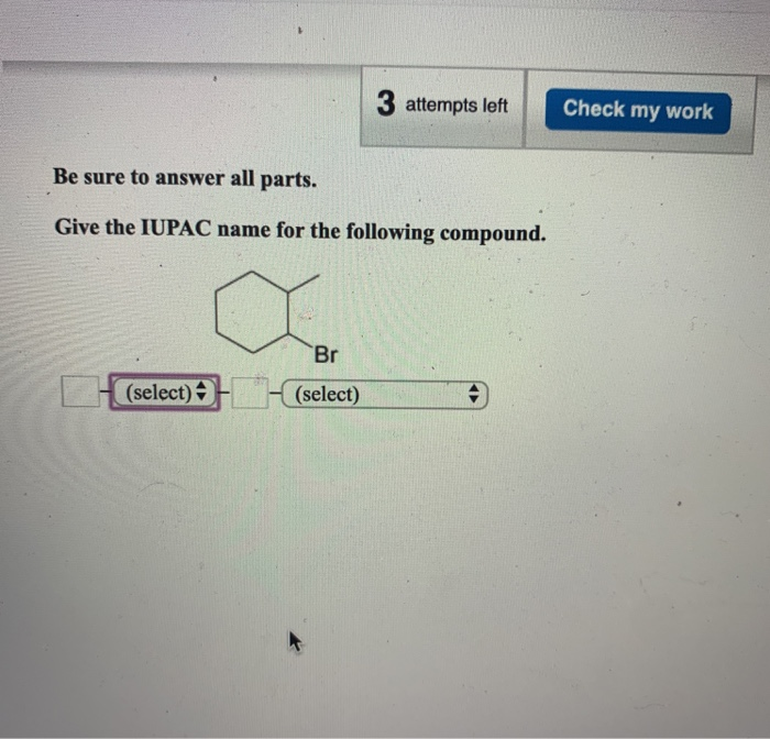 Solved 3 attempts left Check my work Be sure to answer all | Chegg.com