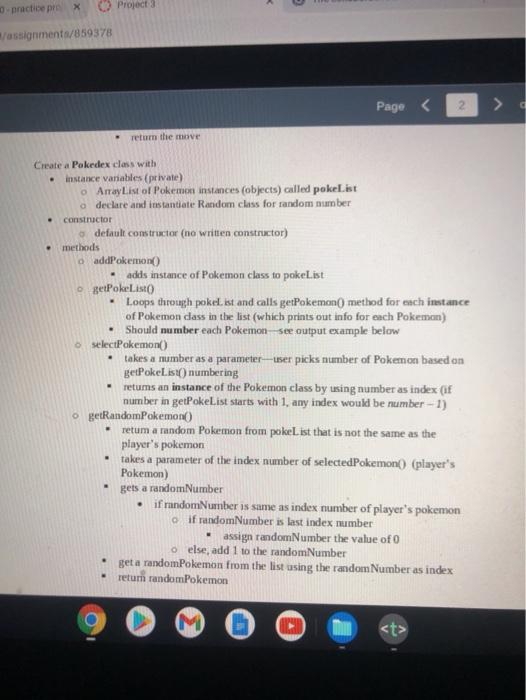 Solved Page Part 1 . Create a Pokemon class with instance | Chegg.com