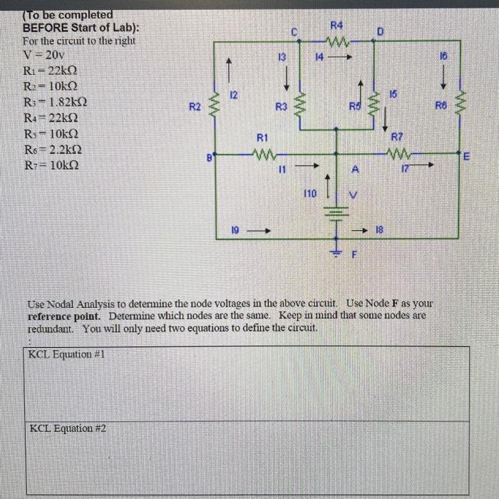 Solved Pre-lab: DC Nodal Analysis (To be completed BEFORE | Chegg.com