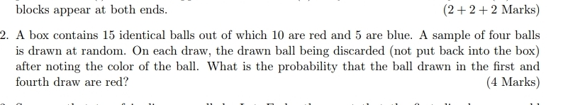 Solved A box contains 15 ﻿identical balls out of which 10 | Chegg.com