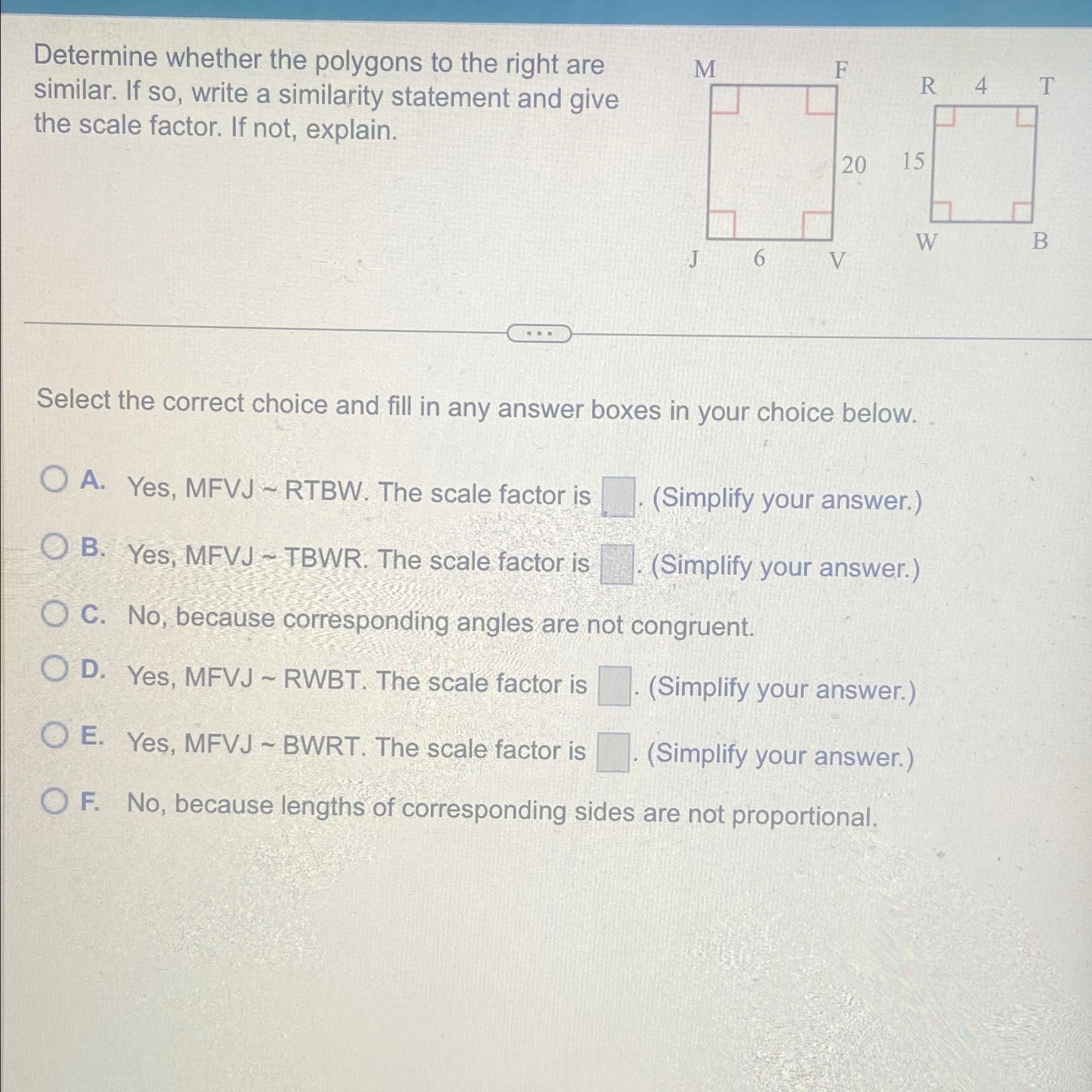 Solved Determine whether the polygons to the right are | Chegg.com
