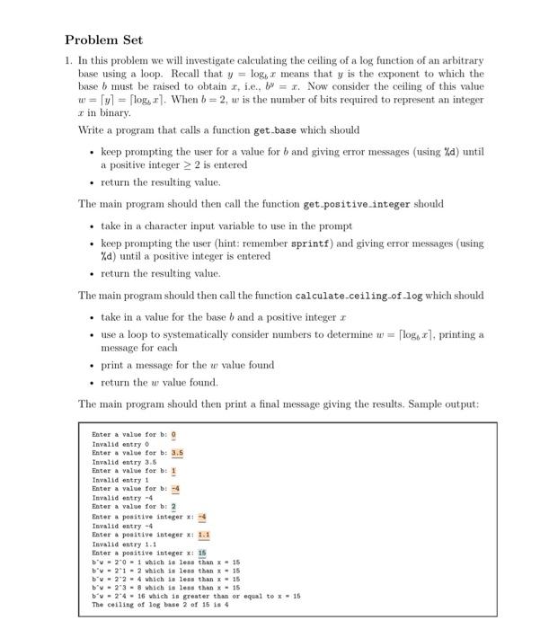 Solved 1. In this problem we will investigate calculating | Chegg.com