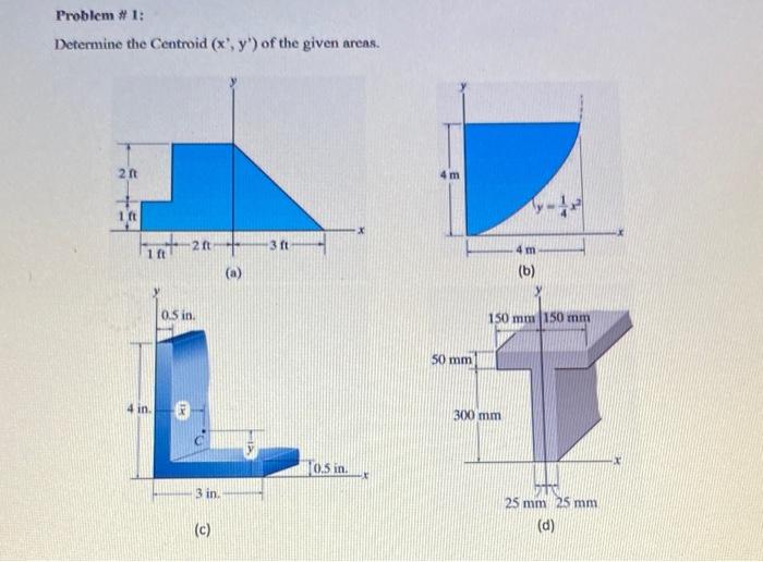 Solved Determine the Centroid (x′,y′) of the given areas. | Chegg.com