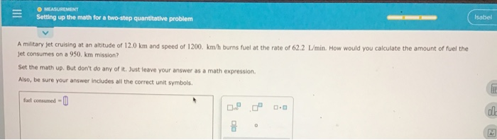 Solved MEASUREMENT Setting up the math for a two-step | Chegg.com