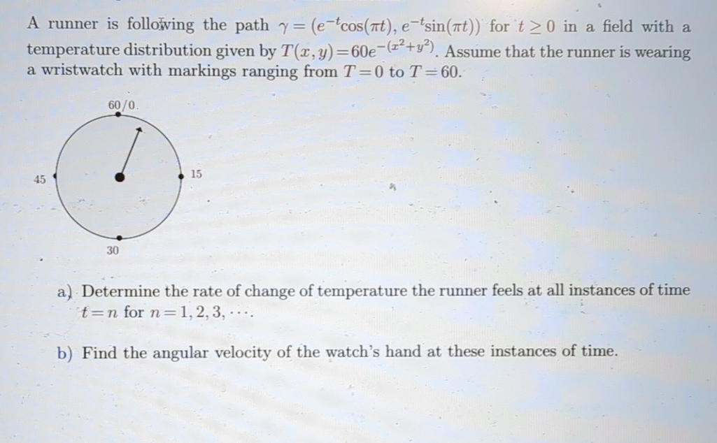 Solved A runner is following the path | Chegg.com