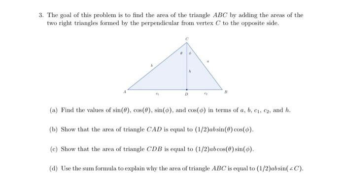 Solved 3. The goal of this problem is to find the area of | Chegg.com