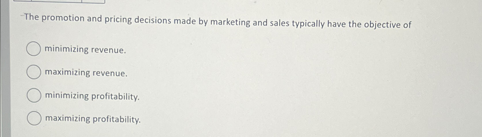 Solved -The promotion and pricing decisions made by | Chegg.com