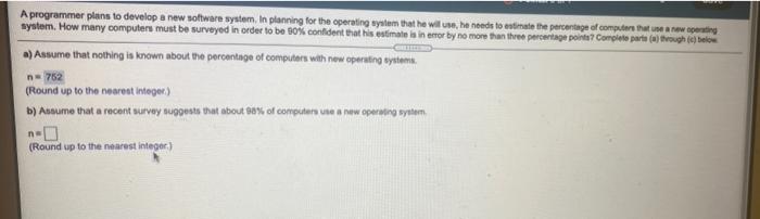Solved A programmer plans to develop a new software system. | Chegg.com