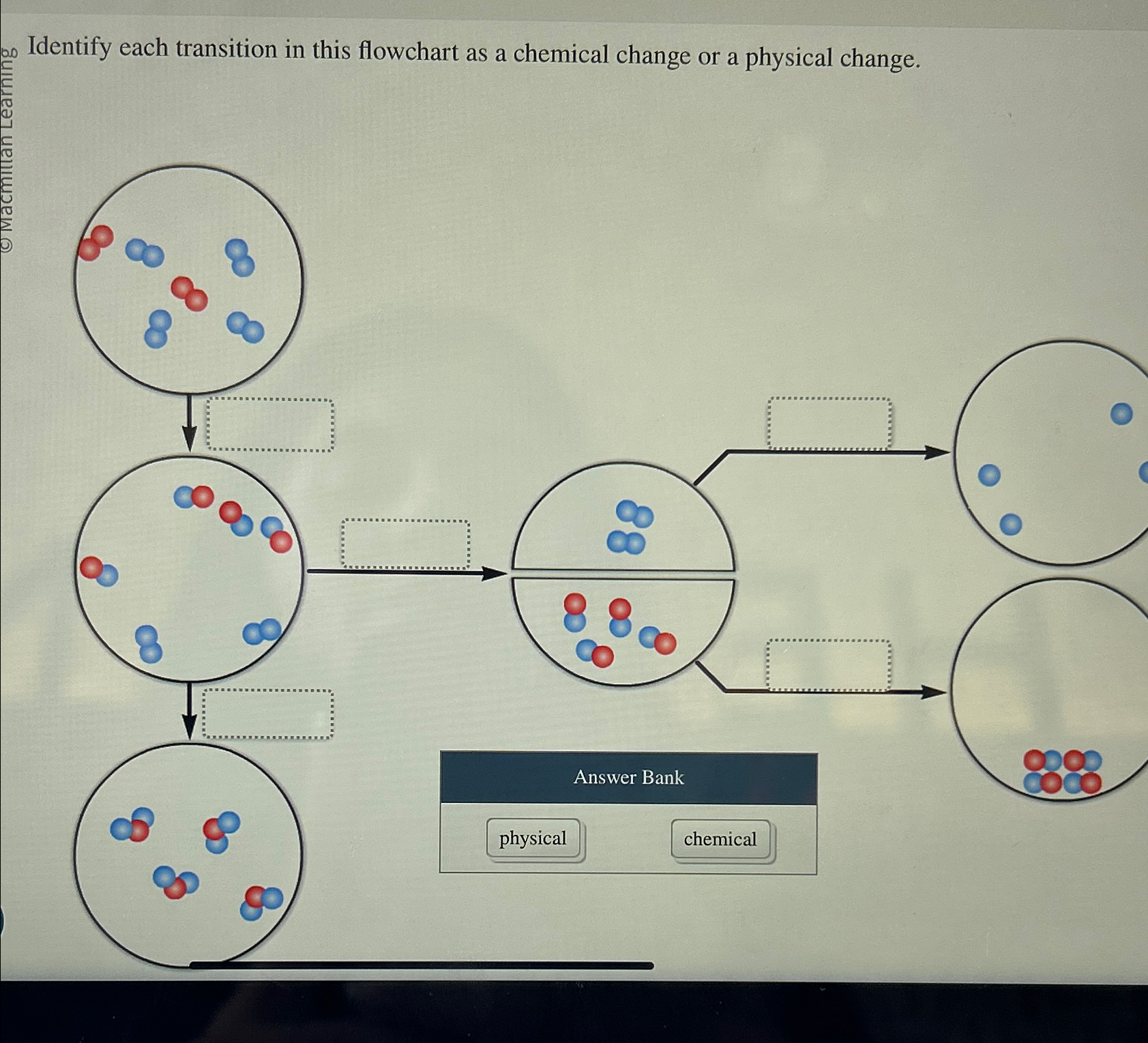 Solved Identify each transition in this flowchart as a | Chegg.com