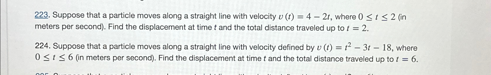 Solved answer #223 ﻿and #224 ﻿please, with work | Chegg.com