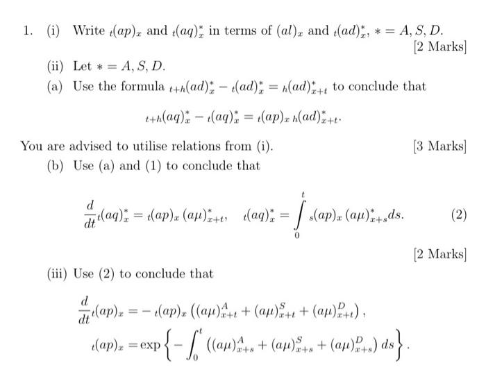 Consider a three decrement model, with an active | Chegg.com