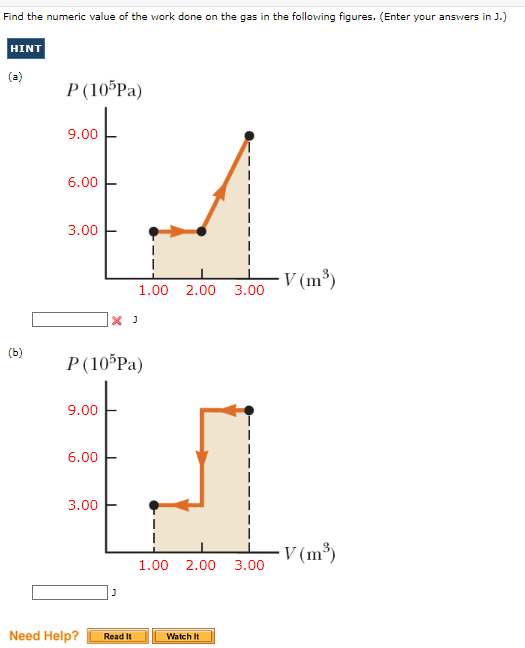 Solved Find the numeric value of the work done on the gas in | Chegg.com
