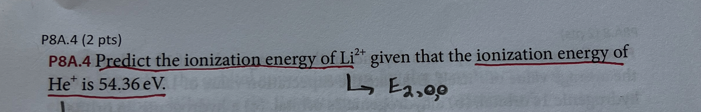 Solved P8A. 4 (2 ﻿pts)P8A. 4 ﻿Predict the ionization energy | Chegg.com