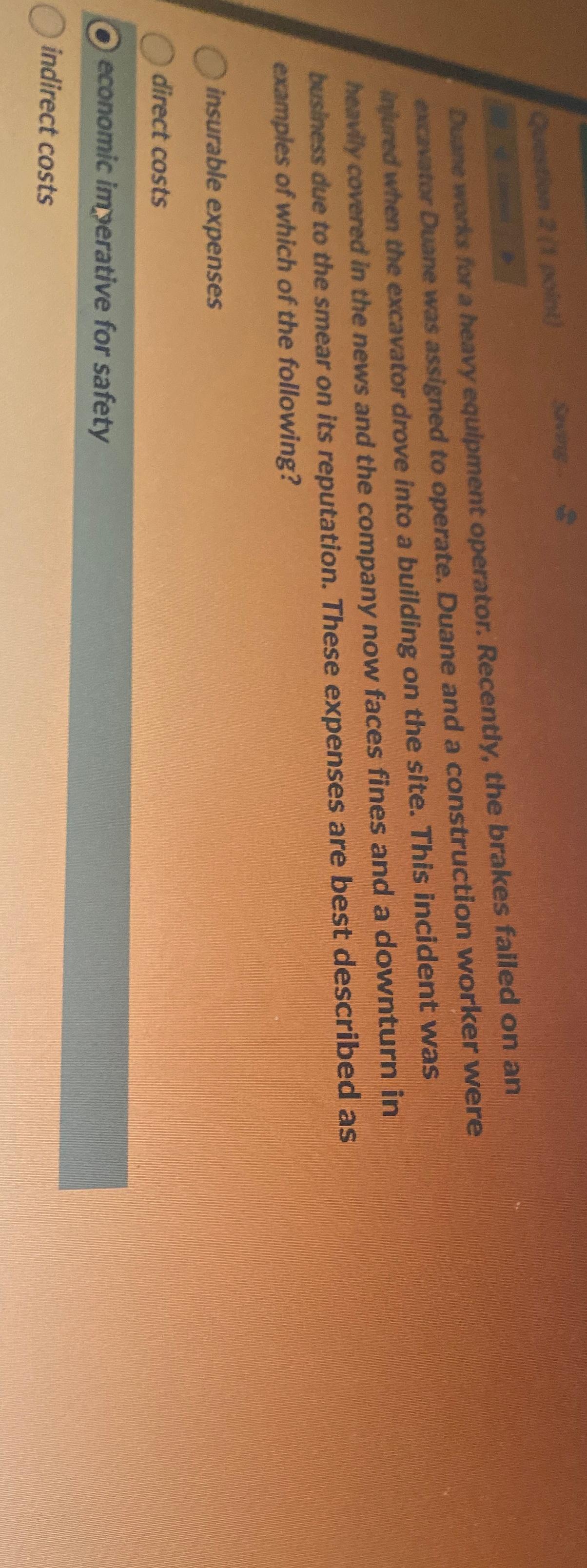 Solved Duane warks for a heavy equlpment operator. Recently, | Chegg.com