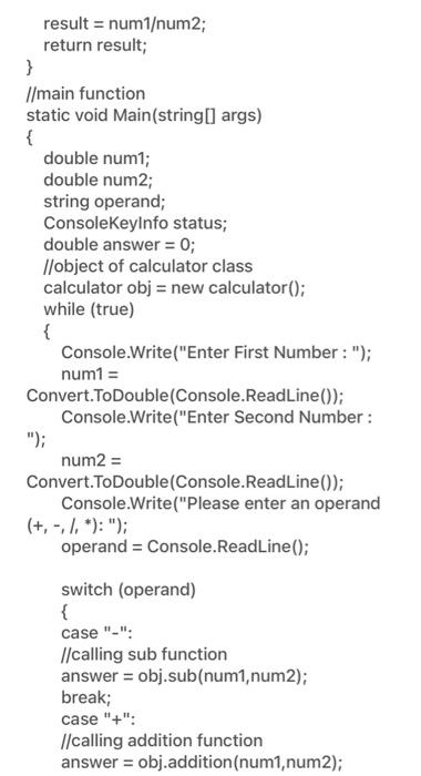 Solved can you please run this code on visual studio code on | Chegg.com