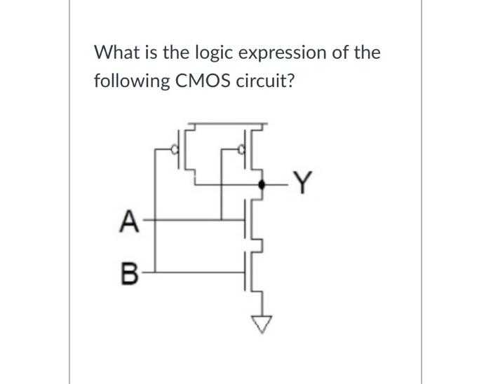 Solved What is the logic expression of the following CMOS | Chegg.com
