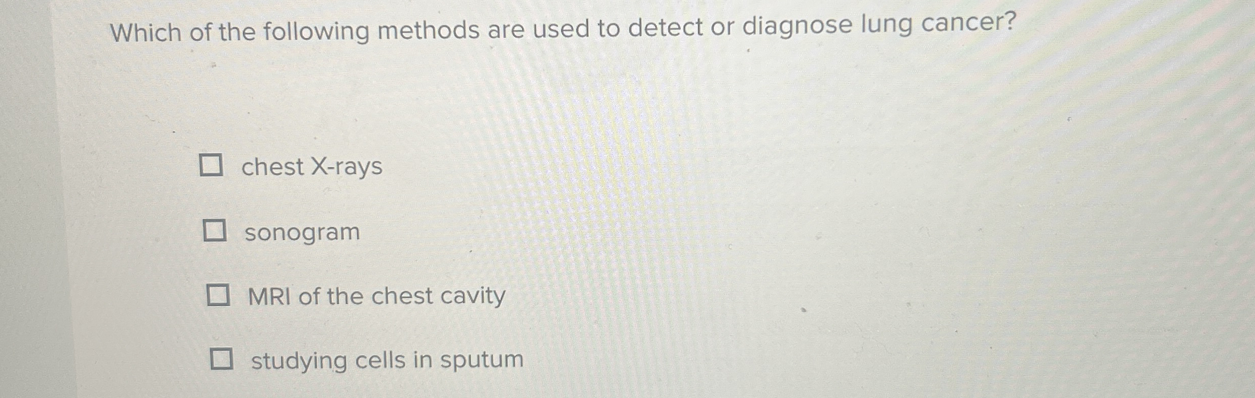 Solved Which of the following methods are used to detect or | Chegg.com