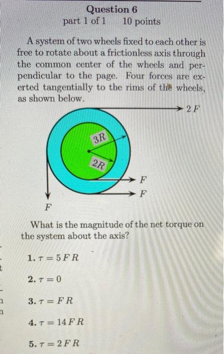 Solved Question 5 part 1 of 1 10 points The figure below | Chegg.com