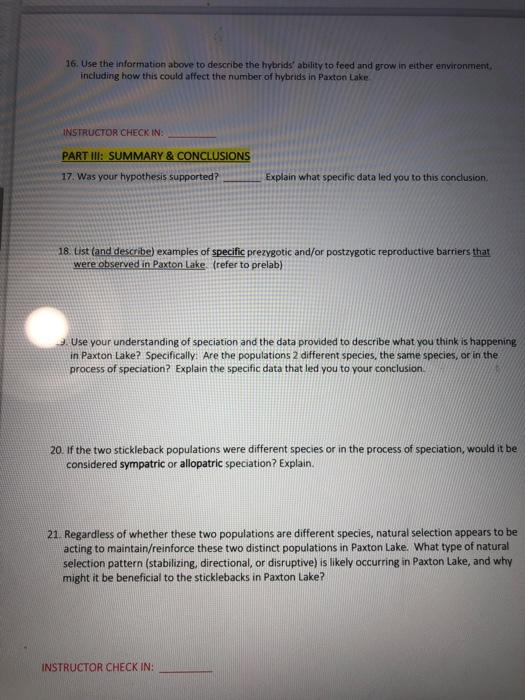 Solved HYBRID DATA FROM LABORATORY EXPERIMENTS Several | Chegg.com