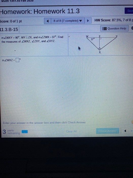 Solved Math 1351.93 Homework: Homework 11.3 Save Score: 0 of | Chegg.com