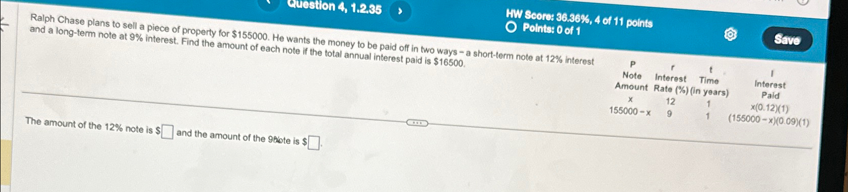Solved Question 4, 1.2.35HW Score: 36.36%, 4 ﻿of 11 | Chegg.com