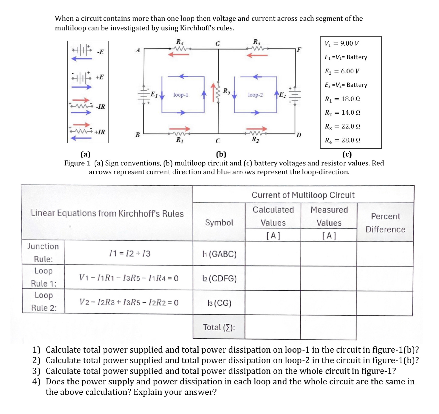 Solved When a circuit contains more than one loop then | Chegg.com
