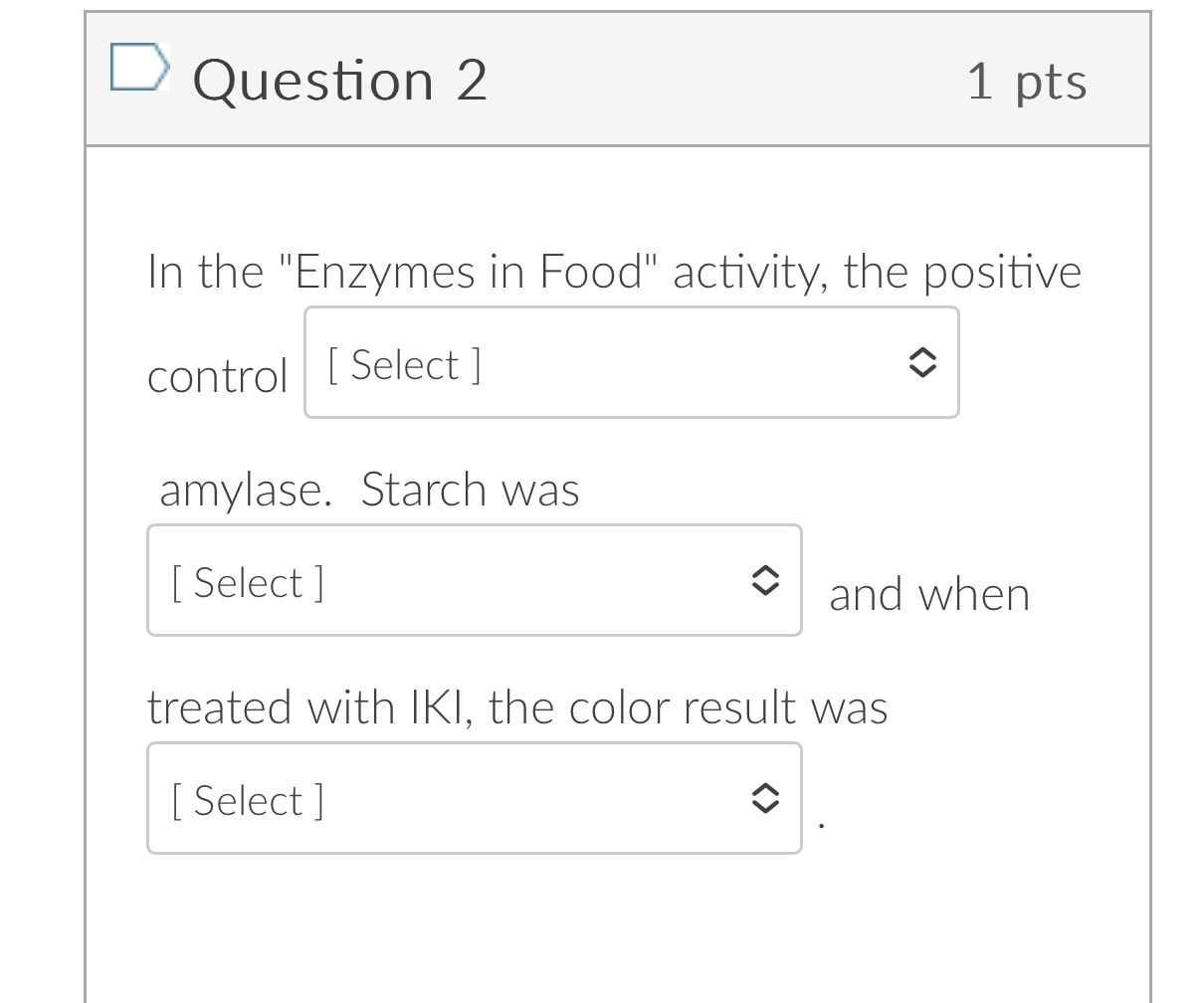 Solved Question 21 ﻿ptsIn the "Enzymes in Food" activity, | Chegg.com
