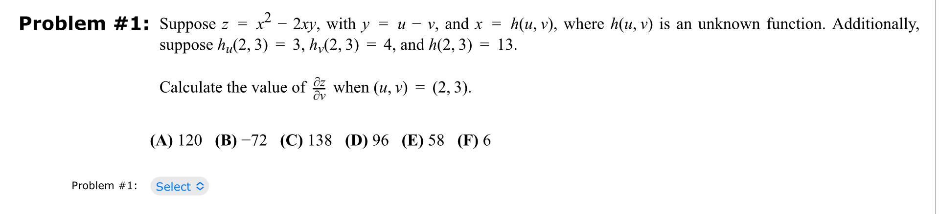 Solved Problem 1 Suppose Z X2 2xy ﻿with Y U V ﻿and