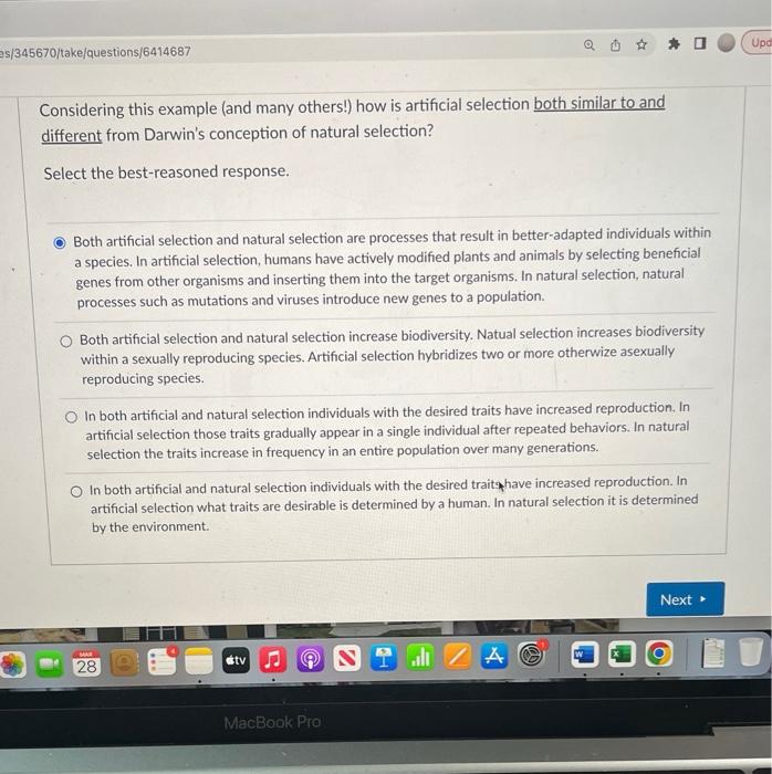 Solved Humans selectively breed organisms for desired | Chegg.com