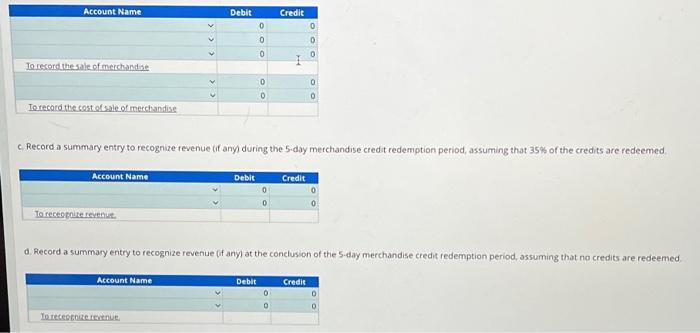 Solved Identifying and Recording Customer Optien for | Chegg.com