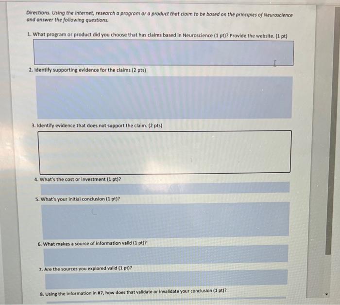 Solved Directions. Using the internet, research a program or | Chegg.com