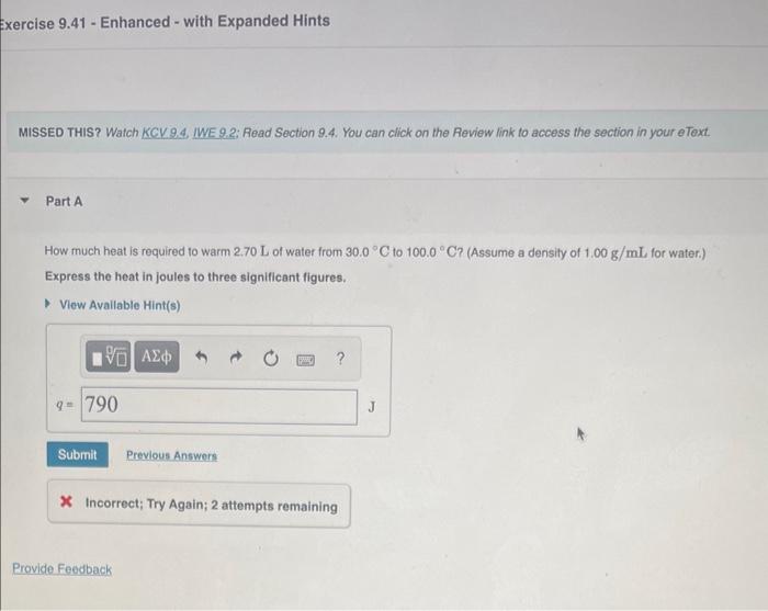 Solved MISSED THIS? Watch KCV 9.4. IWE 9.2; Read Section | Chegg.com