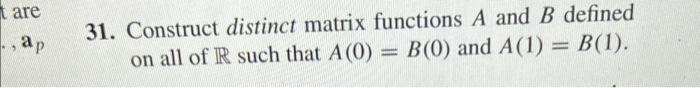 Solved 27. 4×2 matrix function A such that | Chegg.com