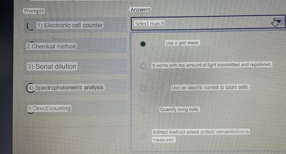Solved Prompts(.Electronic cell counter2 ﻿Chemical | Chegg.com
