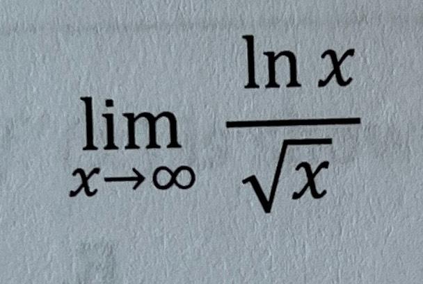 Solved limx→∞lnxx2 | Chegg.com