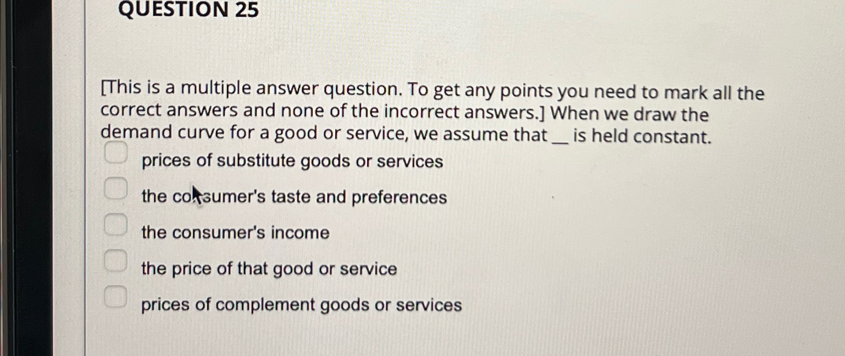 Solved QUESTION 25[This is a multiple answer question. To | Chegg.com