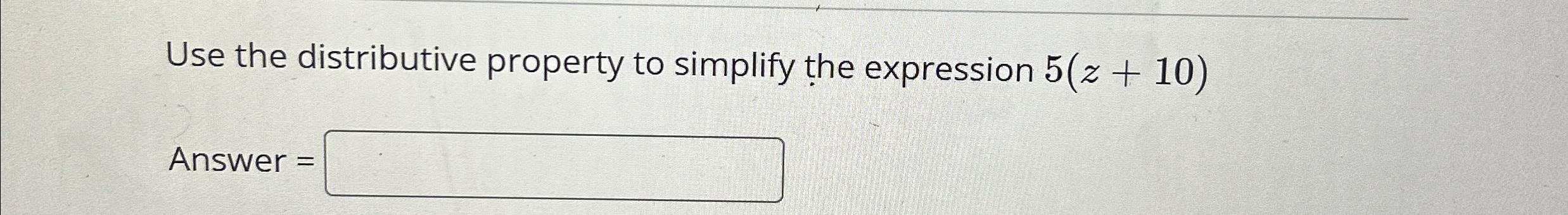 Solved Use the distributive property to simplify the | Chegg.com