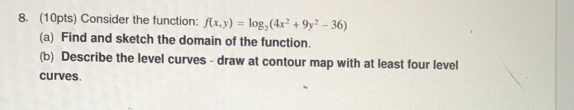 Solved (10pts) ﻿Consider the function: | Chegg.com