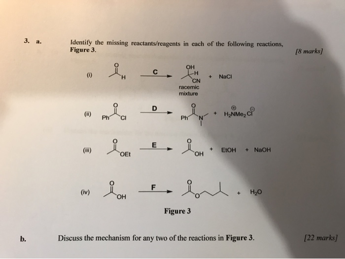 Solved 3. a. Identify the missing reactants/reagents in each | Chegg.com