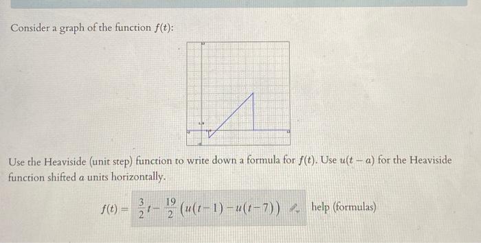 Solved Consider a graph of the function f(t) : Use the | Chegg.com