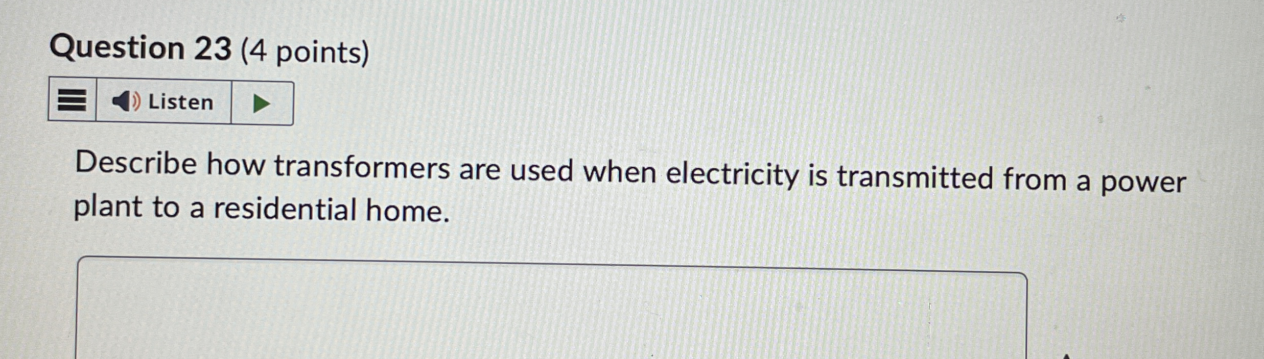 High Quality SOLUTION Question 23 (4 ﻿points) Describe how transformers are | Chegg.com