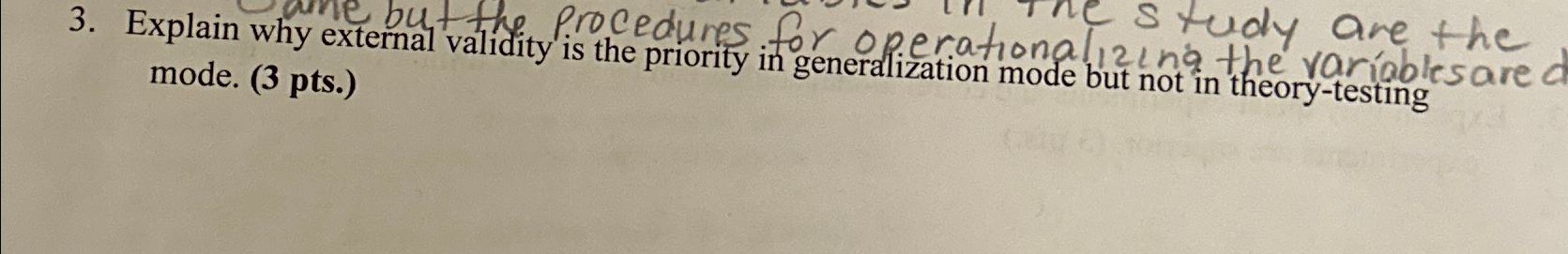Solved Explain why external validity is the priority for | Chegg.com