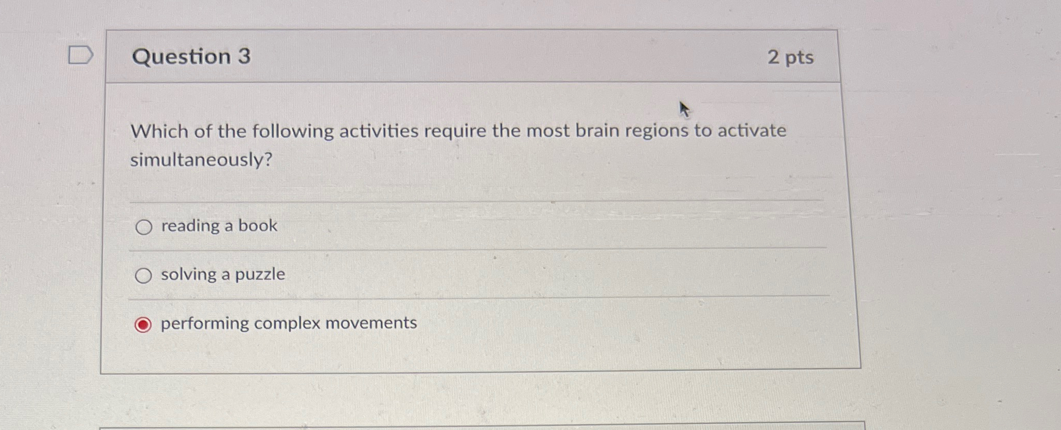 Solved Question 32 ﻿ptsWhich of the following activities | Chegg.com