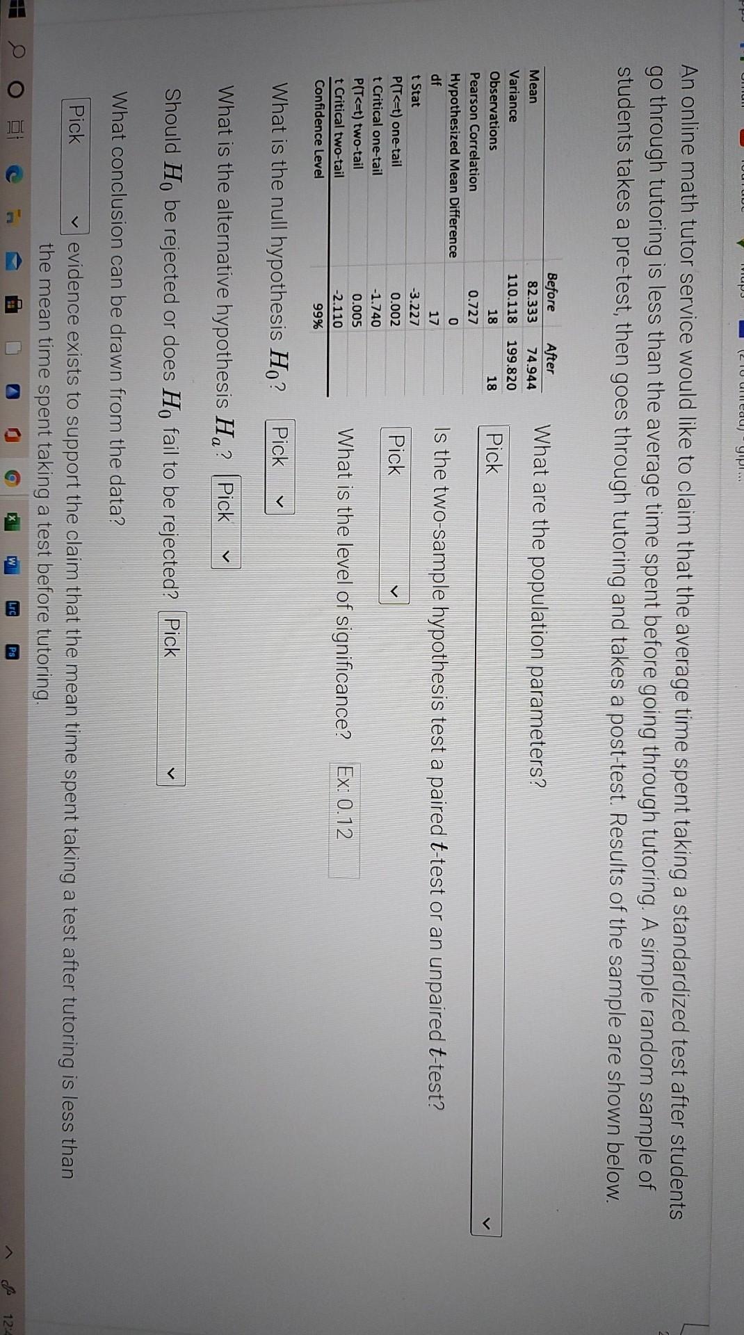 Solved LIU Med Y Pl An Online Math Tutor Service Would Chegg