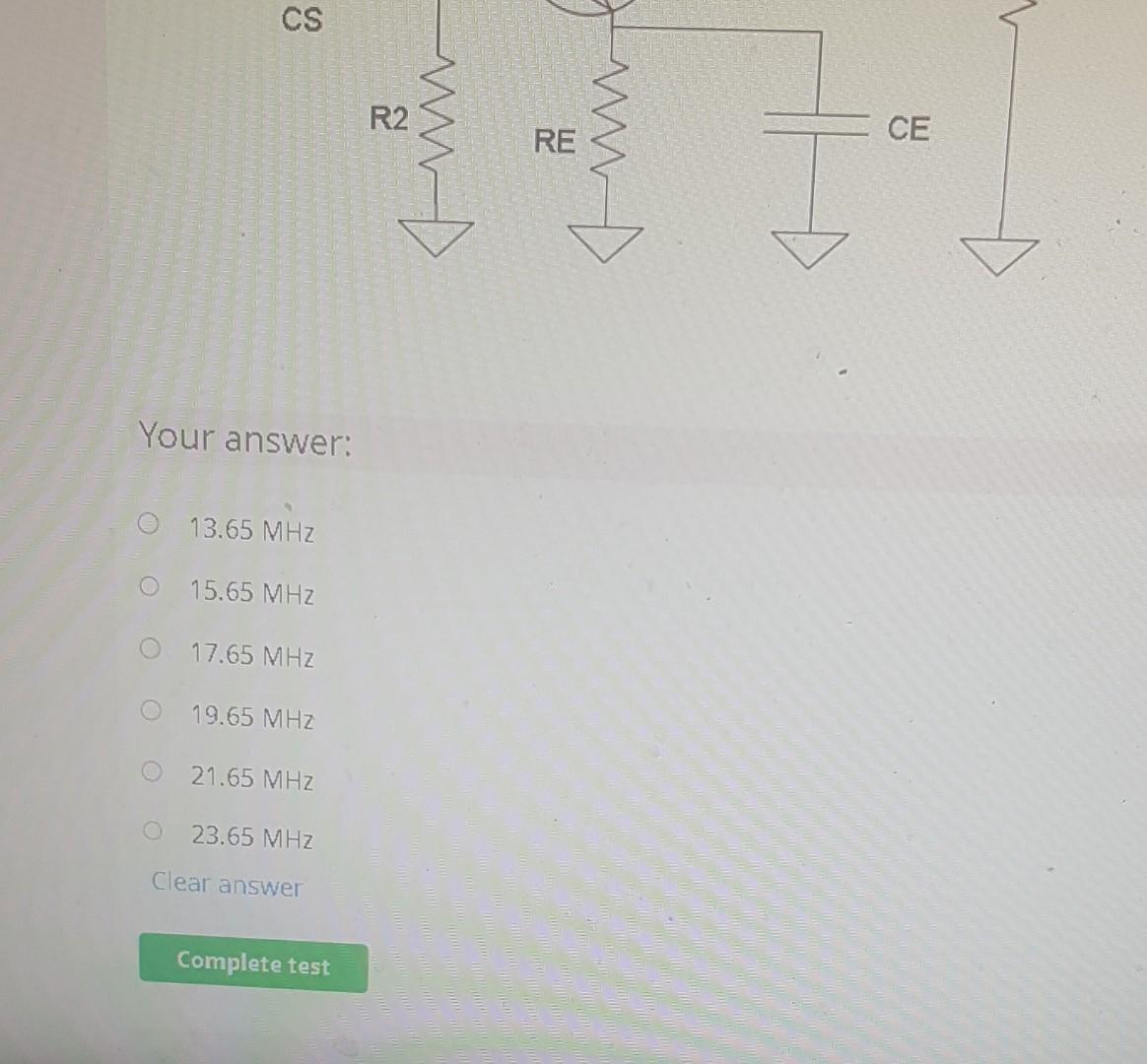 Solved Q4) Find the difference between fHo and fHi if CS = 1 | Chegg.com